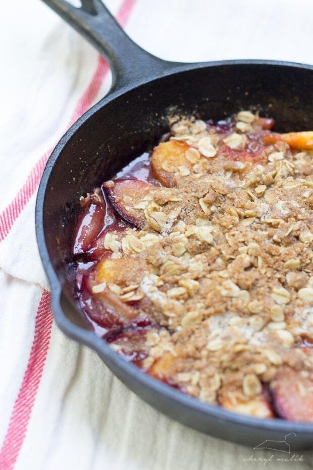 Stone Fruit Skillet Crumble for Two (Vegan, Gluten Free, Refined Sugar ...