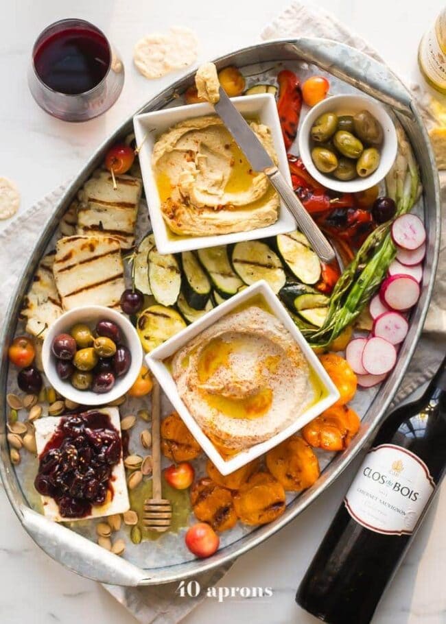 Healthy Greek Appetizer Platter (Healthy Appetizers) - 40 Aprons