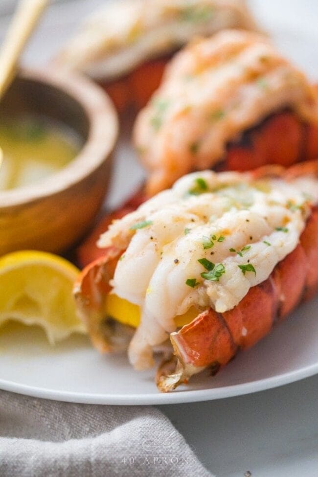 How to Broil Lobster Tails + Garlic Butter Sauce - 40 Aprons