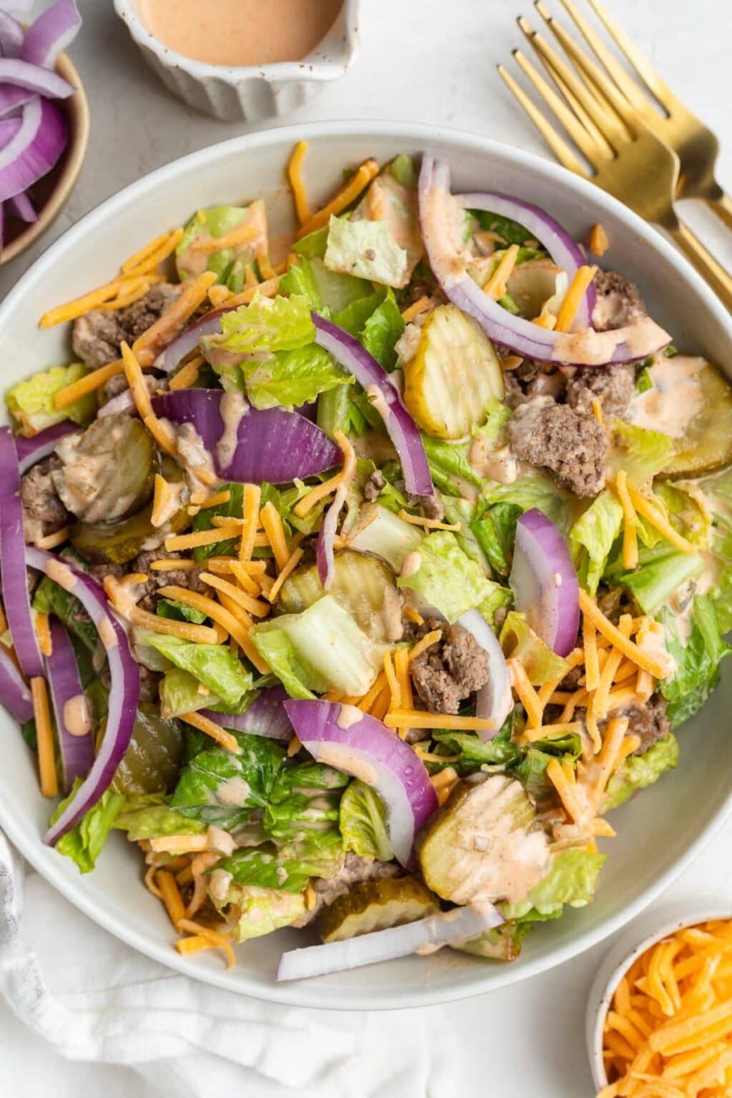 Big Mac Salad - Healthy McDonald's Copycat - 40 Aprons