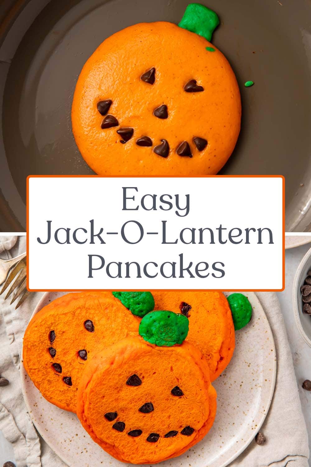 Easy Jack O Lantern Pancakes - 40 Aprons