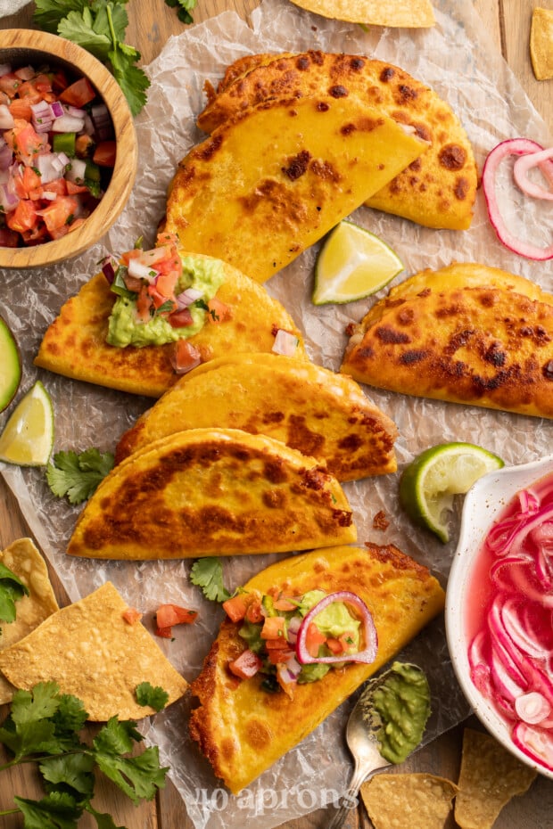 Crispy Cheesy Refried Bean Tacos (4 Ingredients!) - 40 Aprons