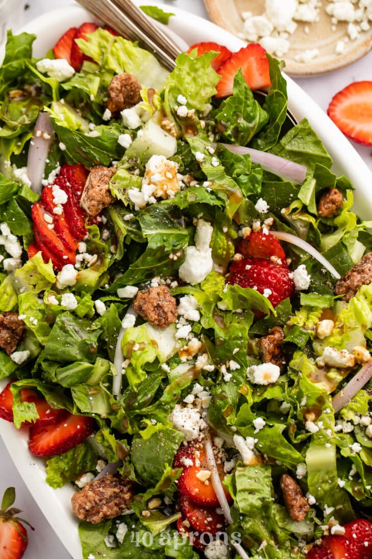 Strawberry Goat Cheese Salad with Balsamic Vinaigrette - 40 Aprons