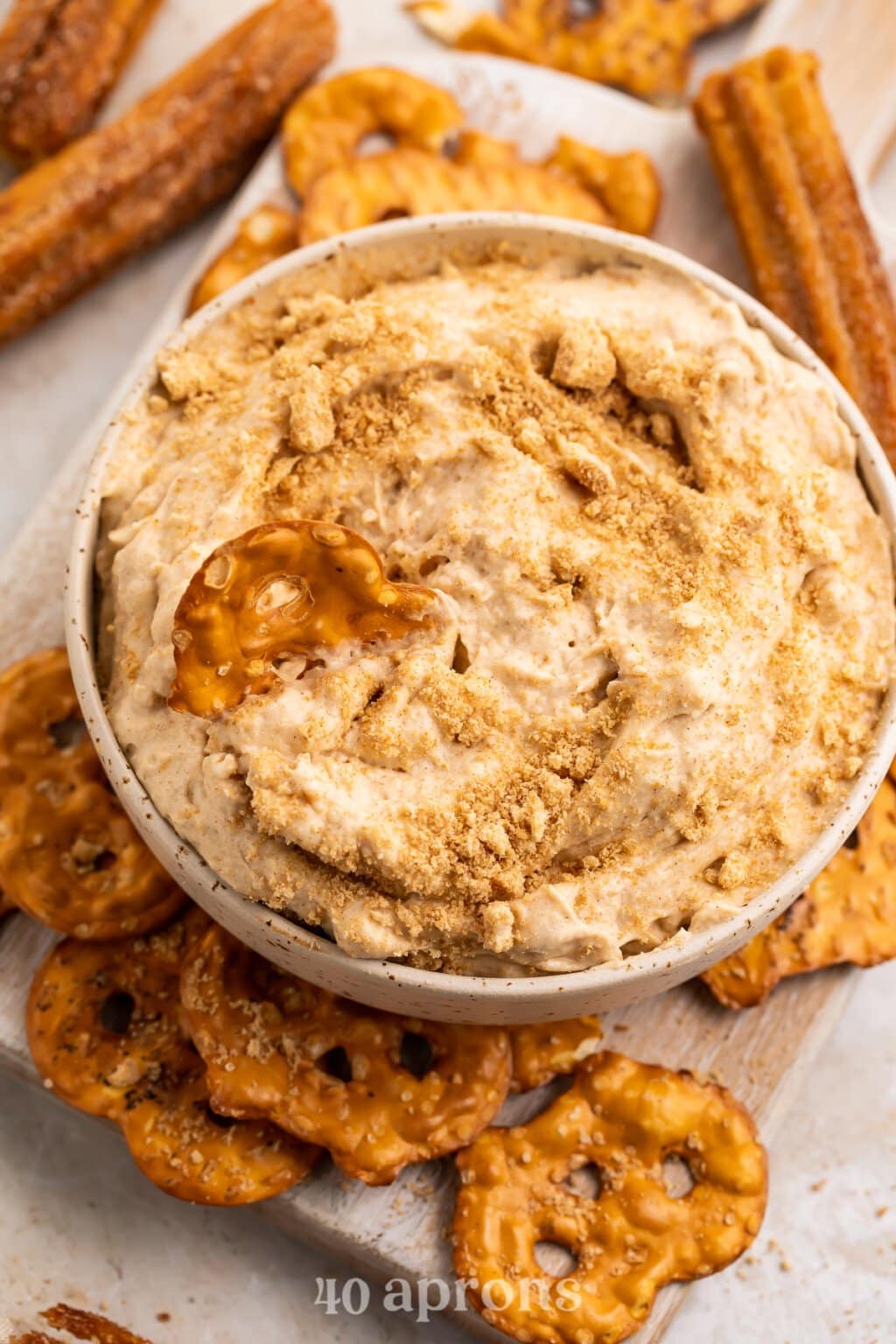Sweet Creamy Churro Dip 40 Aprons