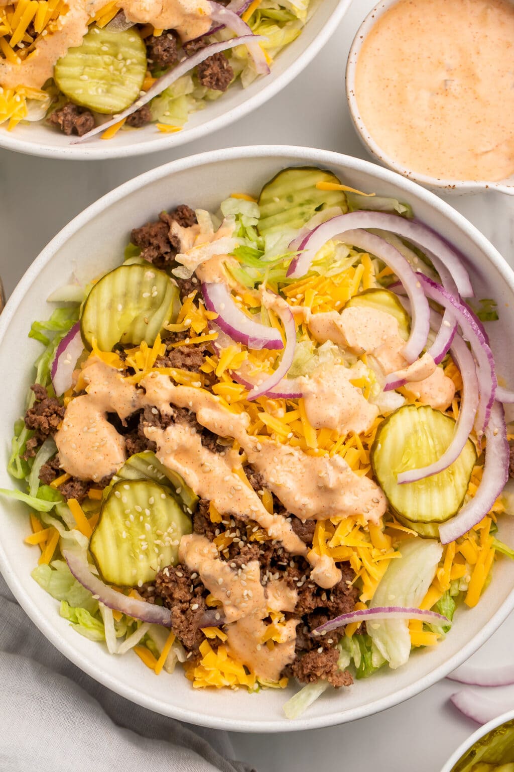 Big Mac Salad - Healthy McDonald's Copycat - 40 Aprons