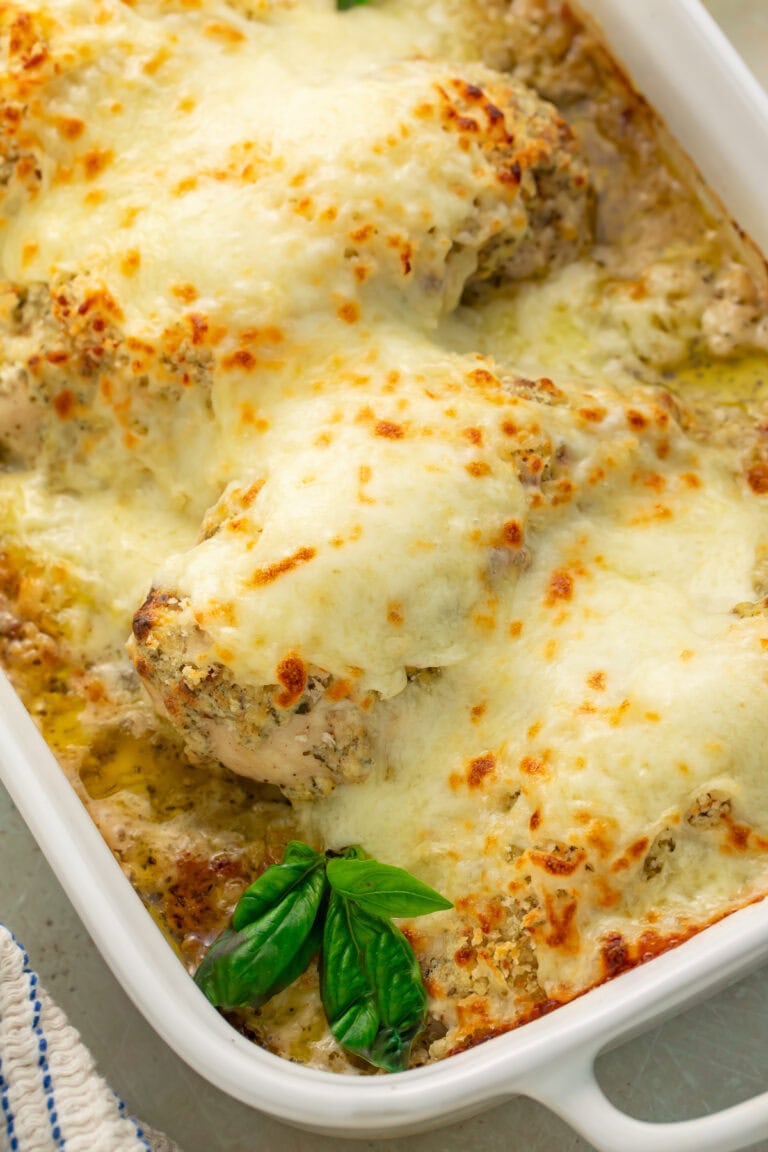 Cheesy Pesto Chicken - 40 Aprons