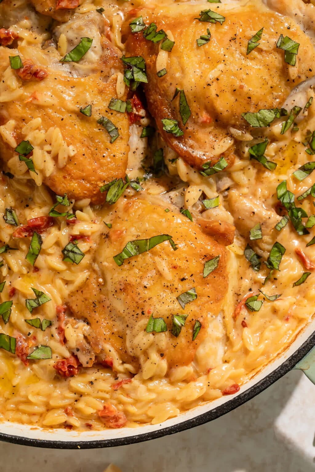 Creamy Marry Me Chicken With Orzo Skillet - 40 Aprons